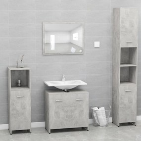 Koupelnová sestava betonově šedá kompozitní dřevo