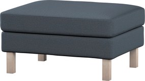 Potah na podnožku IKEA Karlstad barva modrá látka pletený vzor