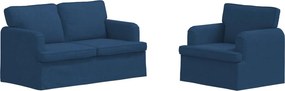 Set pohovek 2 ks Modrá textil 3407522