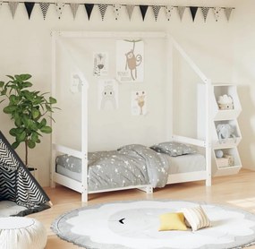 vidaXL Dětská postel 70 x 140 cm masivní borové dřevo [835707] Barva: Bílá