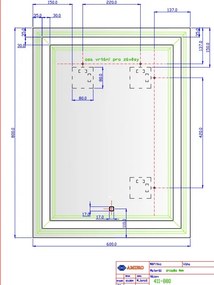 Starlight LED zrcadlo na chodbu do předsíně nástěnné do koupelny 411-880