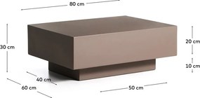 Betonový zahradní konferenční stolek 60x80 cm Rustella – Kave Home