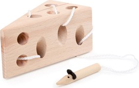 Dřevěná provlékací hračka CHEESE