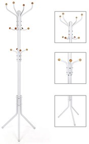 SONGMICS Kovový věšák na oblečení 182cm bílý