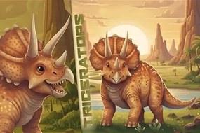 TREFL Puzzle Dino World: Triceratops / 100 dílků / 41 x 27,5 cm