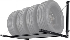 Držák pneumatik Wiltec – 130 kg, černá (51484)