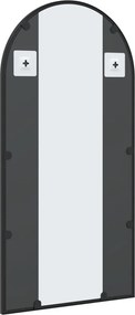 vidaXL Nástěnné zrcadlo černé 40 x 80 cm oblouk železo [358625]