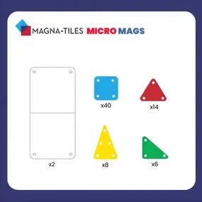 MAGNA-TILES® Magnetická stavebnice microMAGS / 70 dílků / od 3 let