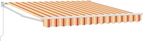 Stahovací markýza Žlutá 300 x 250 cm 100% polyester a hliník 3329969