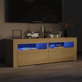 TV skříňka s LED osvětlením dub sonoma 120 x 35 x 40 cm