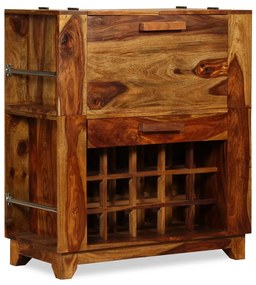Barová skříňka z masivního sheeshamového dřeva, 85x40x95 cm - Default Title