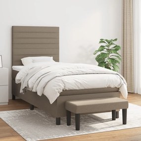 Box spring postel s matrací taupe 90x190 cm textil 3136641