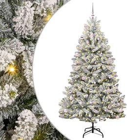 Umělý vánoční stromeček 240 cm 300 LED Teplá bílá PVC a ocel 3395768
