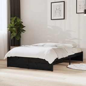 vidaXL Rám postele masivní dřevo 120 x 200 cm [814947] Barva: Černá