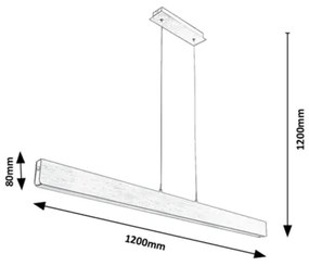 Rabalux 6670 - LED Stmívatelný lustr na lanku TITHANIA LED/24W/230V 120 cm