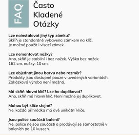 Skříň OBP oděvní 10-dveřová šedo-pastelová: BARTEK 1360 x 1720 x 450 mm