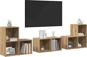 Sestava TV skříněk 6 ks Artisanový dub Kompozitní dřevo 3393164