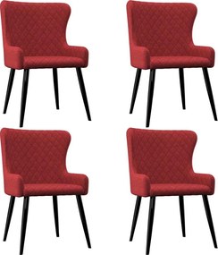 vidaXL Jídelní židle 4 ks textil [278806] Barva: Černá