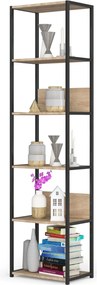 Regál Barna 50 cm dub sonoma/černý