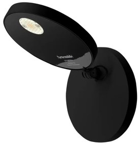 Artemide 1730W50A Demetra Spotlight, černé nástěnné svítidlo se stmívačem 9W 2700K průměr 13cm