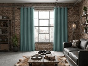 Zatemňovací závěs DREAM VELVET 140x270 cm, modrozelený Zavěšení: Řasící páska