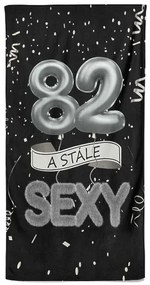 Osuška Stále sexy – černá (věk: 82, Velikost osušky: 100x170cm)