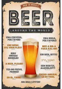 Cedule Beer Around The World 40 x 30cm