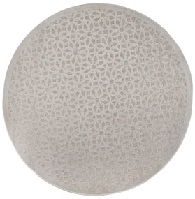 Flair Rugs koberce Kusový koberec Piatto Argento Silver kruh – na ven i na doma Rozměry koberců: 160x160 (průměr) kruh