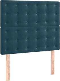 Čelo postele tmavě modré 80x5x118/128 cm sametové 3116800