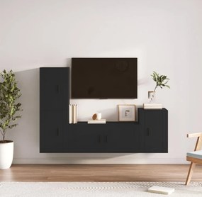 vidaXL 4dílný set TV skříněk kompozitní dřevo [3188598] Barva: hnědý dub