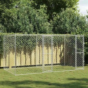 Klec pro psa Stříbrná 400 x 200 x 200 cm Pozinkovaná ocel 3368306