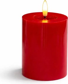 LED svíčka na baterie vosková Sille Red, Ø 7,5 × 10 cm, červená, 2× AA
