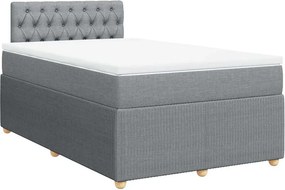 Box spring postel s matrací světle šedá 120 x 200 cm textil 3289730