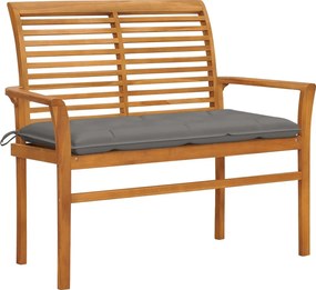 vidaXL Zahradní lavice s poduškou 112 cm masivní teak [3062669] Barva: Červená