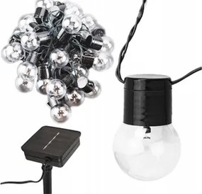 Solární párty osvětlení řetěz girlanda GIR65, 30xLED, G40, 6,5m