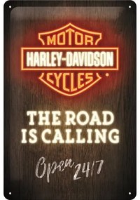 Postershop Plechová cedule: Harley-Davidson (The Road is Calling) - 30x20 cm