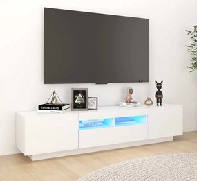 vidaXL TV skříňka s LED osvětlením 180x35x40 cm [3120167] Barva: Bílá