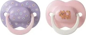 Tommee Tippee Ultimate Fit DECO silikonový dudlík 6-18 m GIRL 2ks - ví
