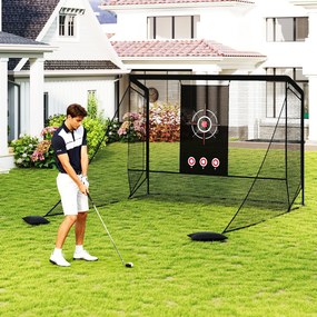 Costway Golfová síť Golfová tréninková síť s terčem – 326 × 305 × 225 cm