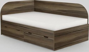 Dřevona - Elitte Dětská postel REA GARY 120x200 s úložným prostorem, levá, OŘECH ROCKPILE