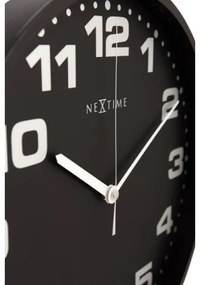 Designové nástěnné hodiny 3053zw Nextime Dash black 35cm