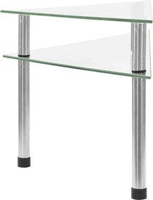 Kuchyňská police průhledná 49,5 x 35 x 19 cm tvrzené sklo 249525