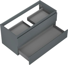 Mexen Orio, koupelnová skříňka 100 cm, 2 zásuvky, grafitová matná, 91A10-10047-2-BFF66
