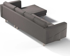 Potah na pohovku IKEA Norsborg 4-místná se šezlongem barva šedá látka pletený vzor