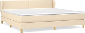 Box spring postel s matrací krémová 200x200 cm textil 3126674