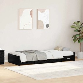 Rám postele se zásuvkou Černý dub 80 x 200 cm Kompozitní dřevo 3335238