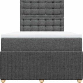 Box spring postel s matrací tmavě šedá 120x200 cm textil 3294338
