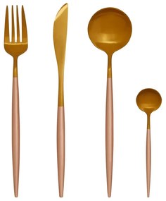 Nerezový příbor ve zlaté barvě 16 ks Avie – Premier Housewares