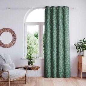 Závěs AmeliaHome Calm s průchodkami 140x250 zelený