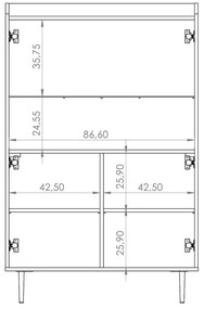 VASINA | vitrína WIT90 | VS-10 | 90 cm | dub brandy castello